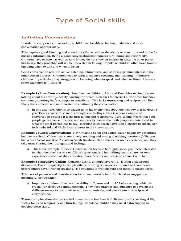Initiating Conversation Handouts (ALITA) | PDF | Conversation ...
