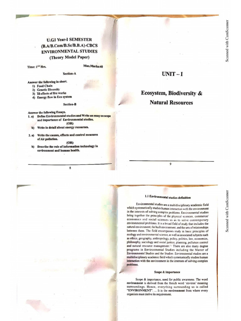 Environmental Studies | PDF