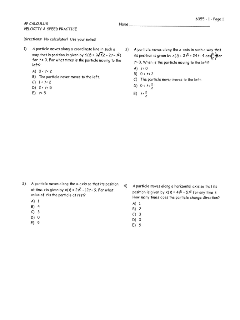4 Motion 4 Speed vs Velocity | PDF