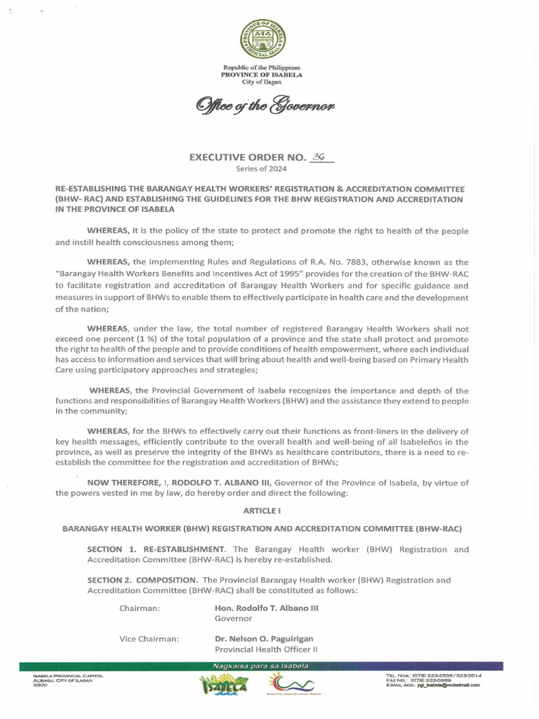 Executive Order No. 36 | PDF