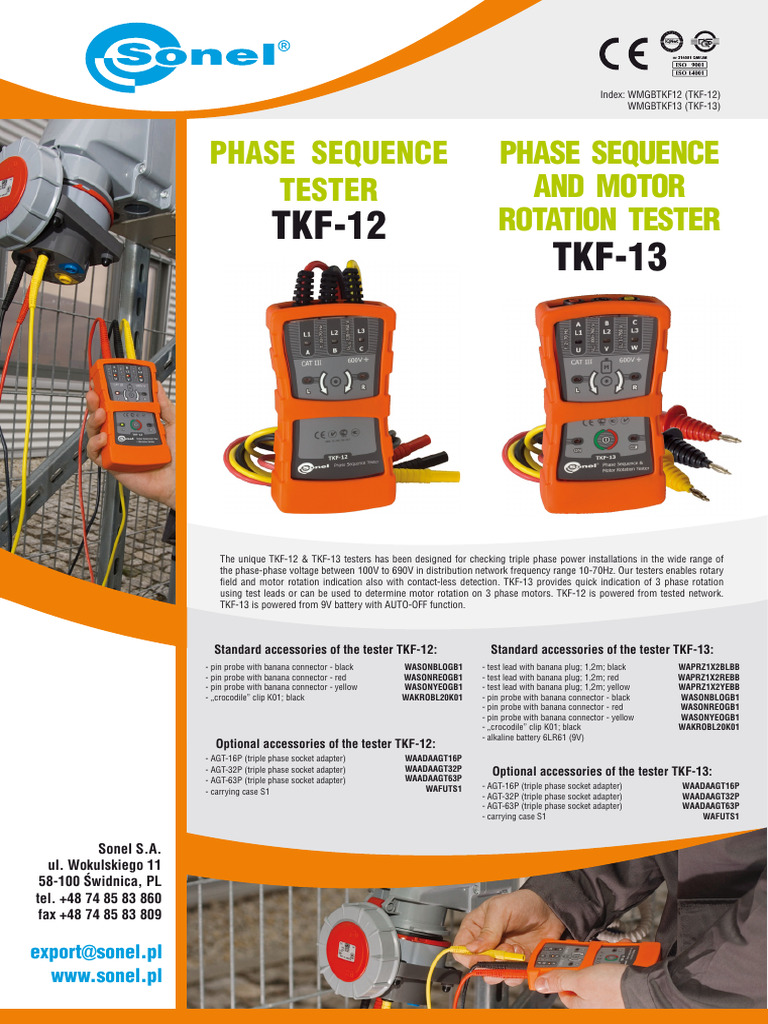 Phase Rotation - TKF-12,13 - v8 - EN | PDF | Alternating Current | Power Supply