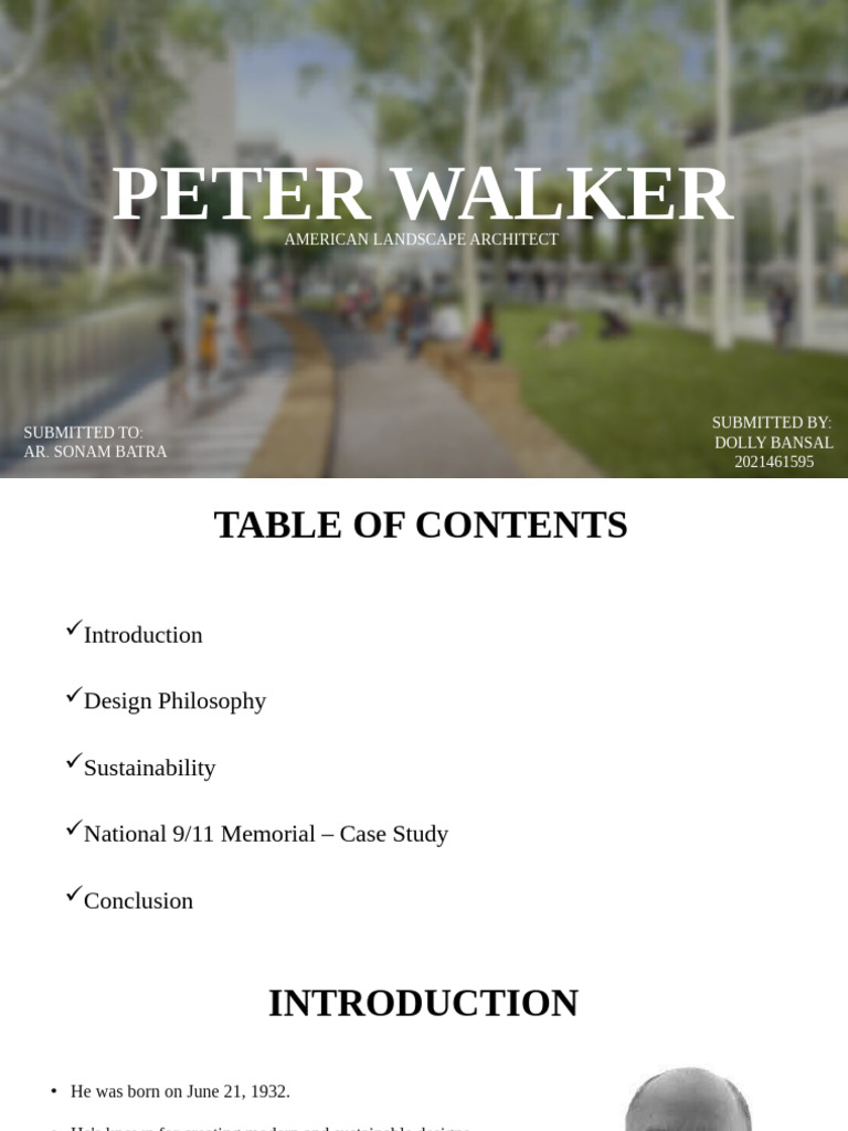 Peter Walker: Landscape Architecture Insights | PDF | Landscape ...