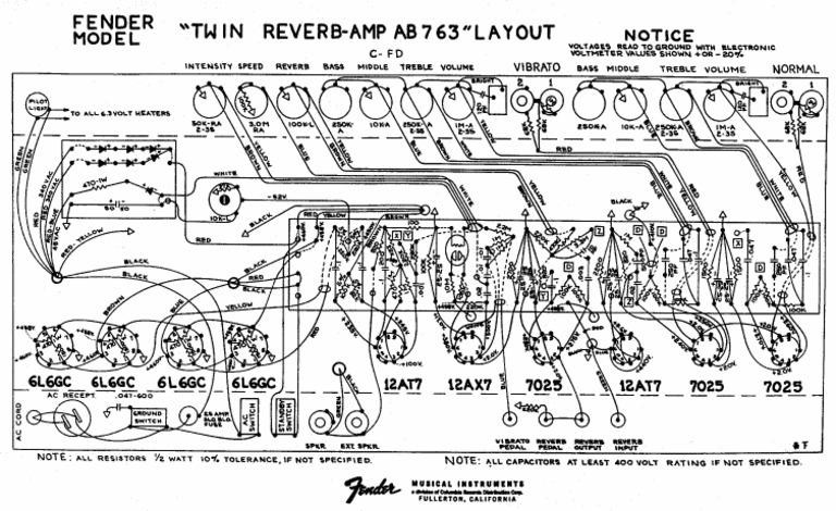 Twin Reverb Ab763 Layout | PDF