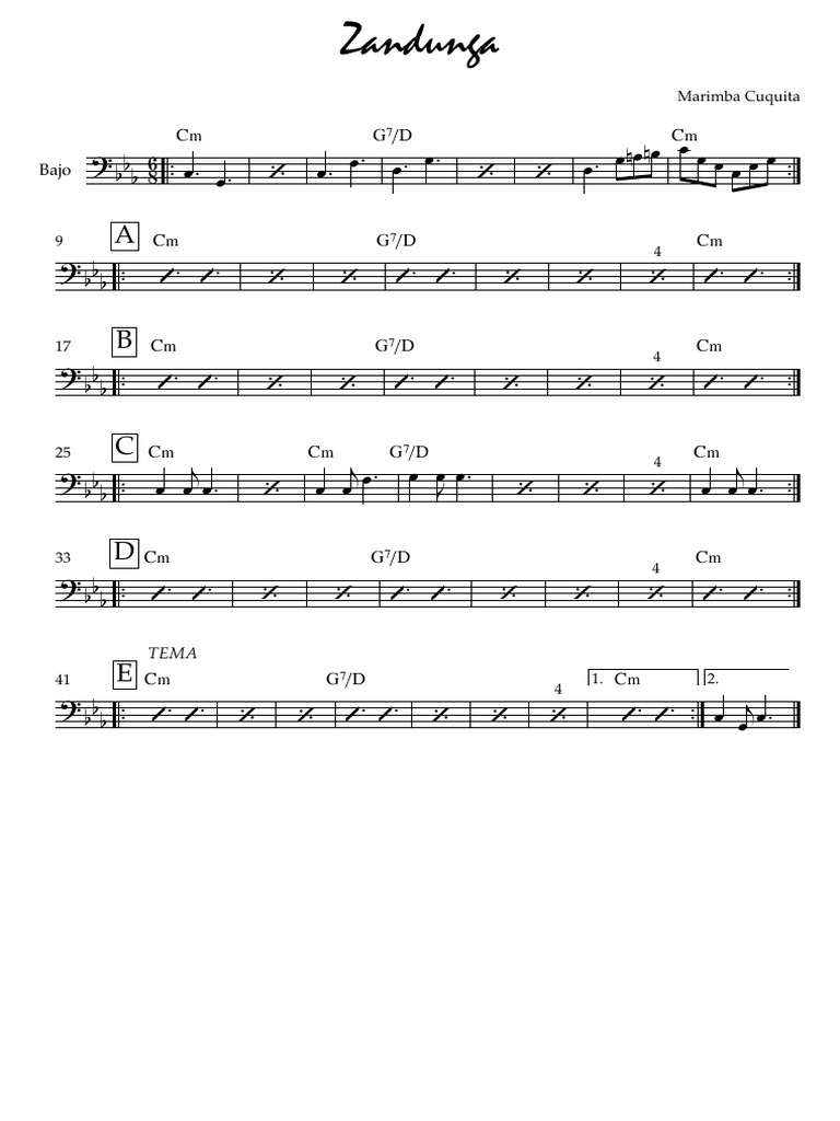 ZANDUNGA - Partitura Completa | PDF