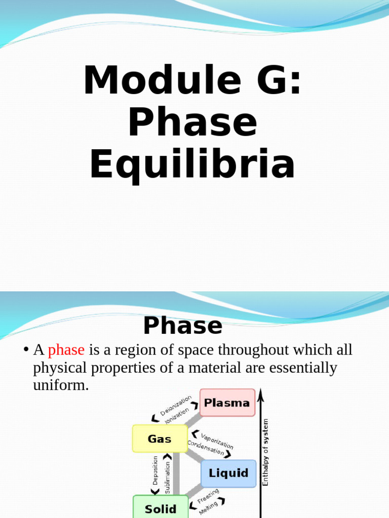 Phase Equilibria and Vapour Pressure Insights | PDF | Phase (Matter) | Vapor