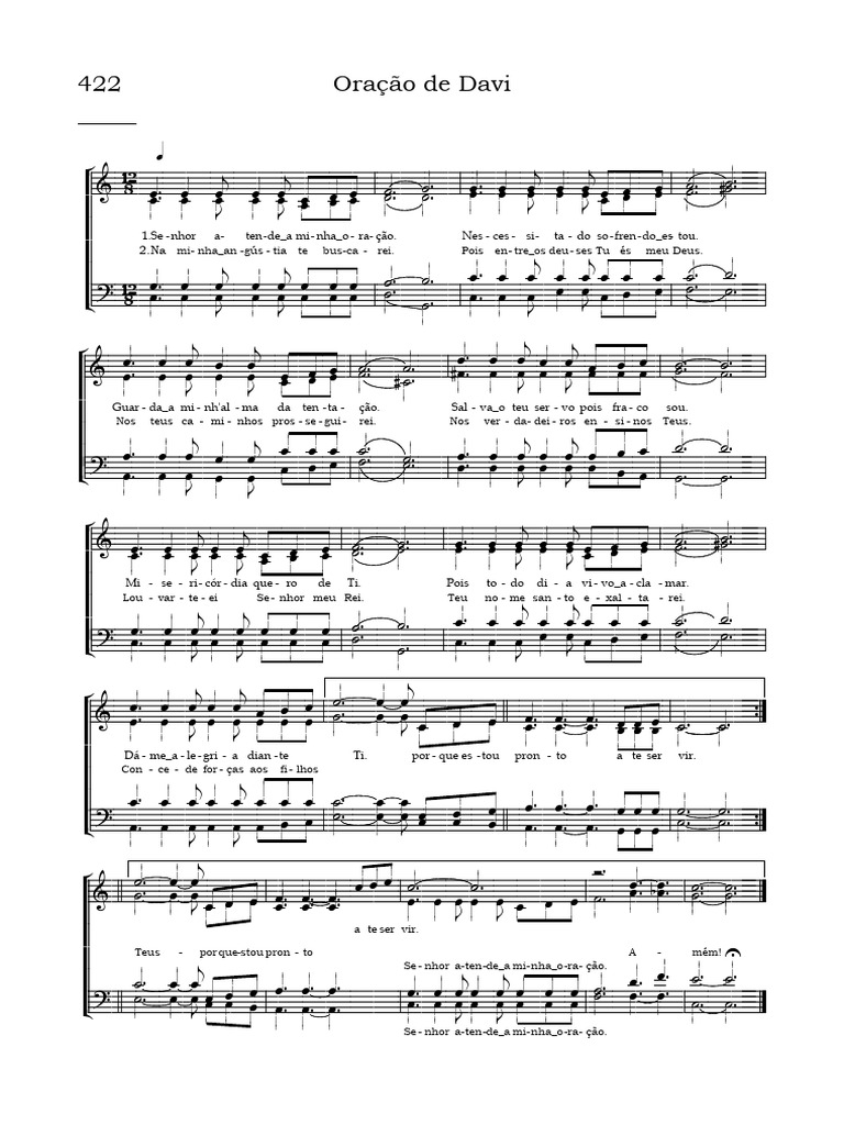 Oração de Davi - Arranjo Musical | PDF | Calligraphie latin | Collation