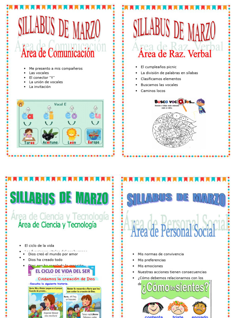 1° SILLABUS MARZO | PDF