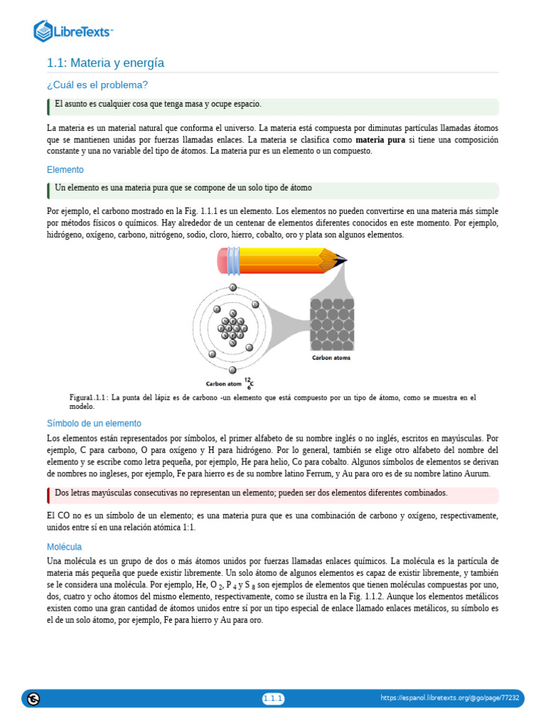 1.01 Materia y Energía | PDF | Compuestos químicos | Elementos químicos