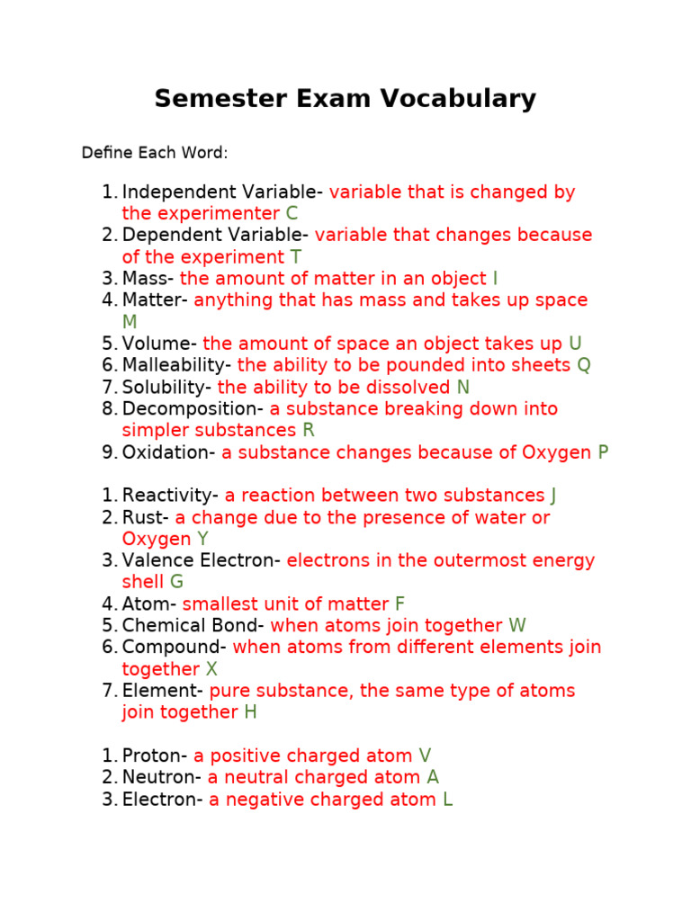 7th_Grade_Science_Semester_Exam_Vocabulary_Cheat_Sheet_ANSWER_KEY_ (1 ...