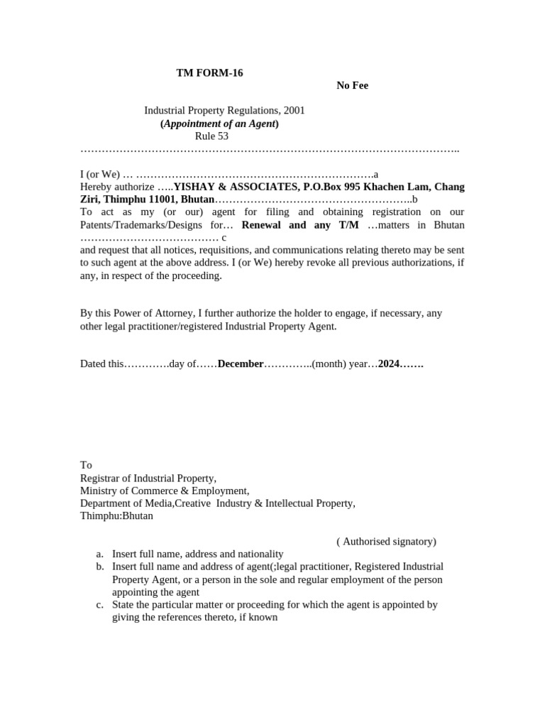 Bhutan-Form-16 GENERAL | PDF