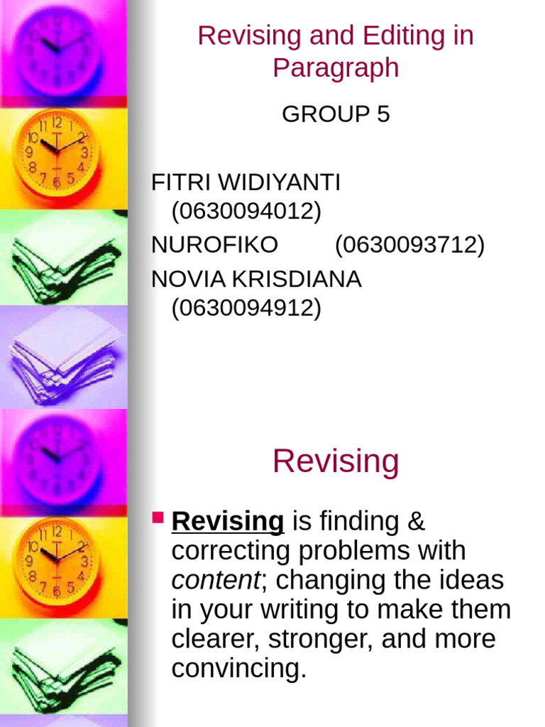 Revising vs Editing: Key Strategies | PDF