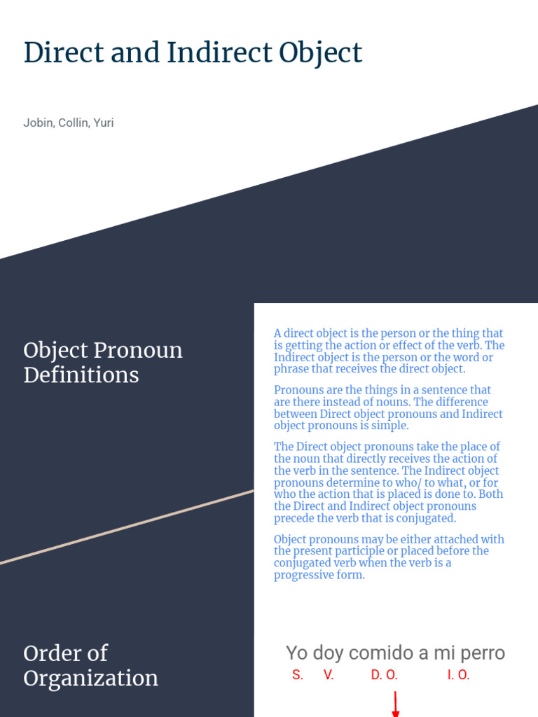 Direct Object Pronouns | PDF