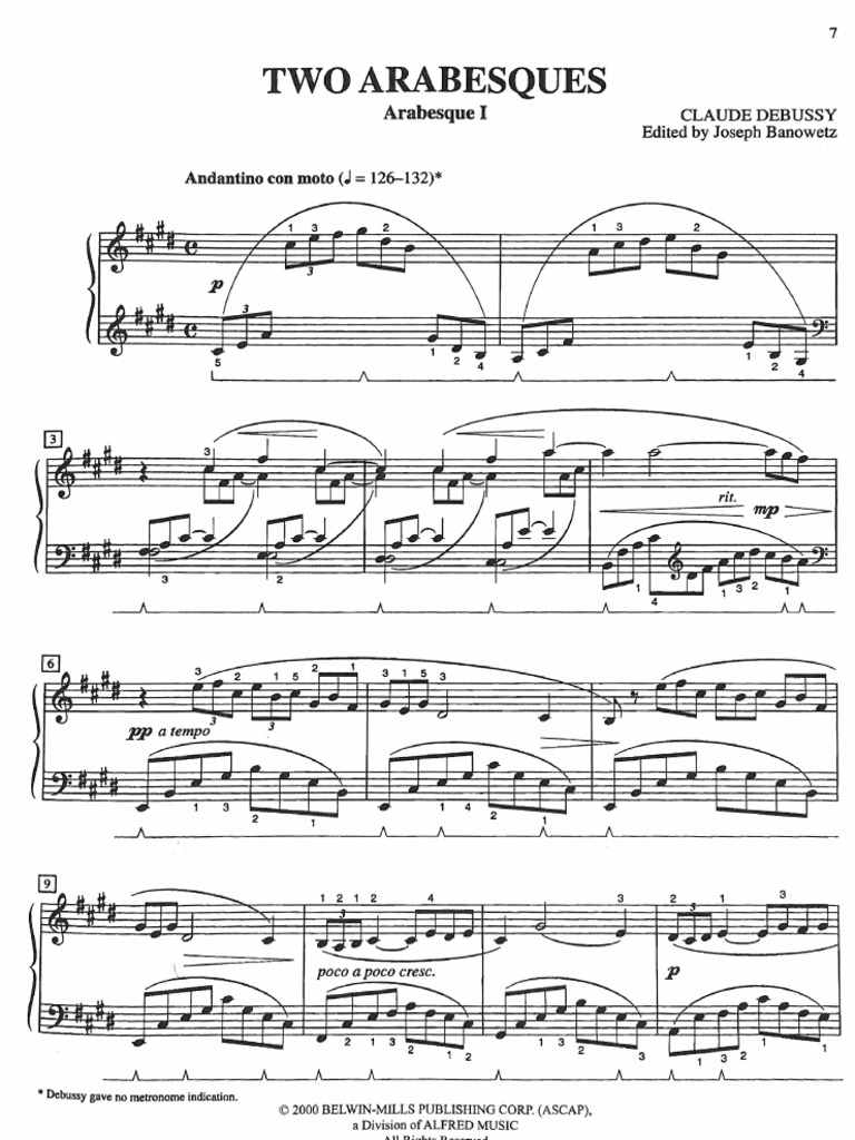 Arabesque 1 - Debussy | PDF
