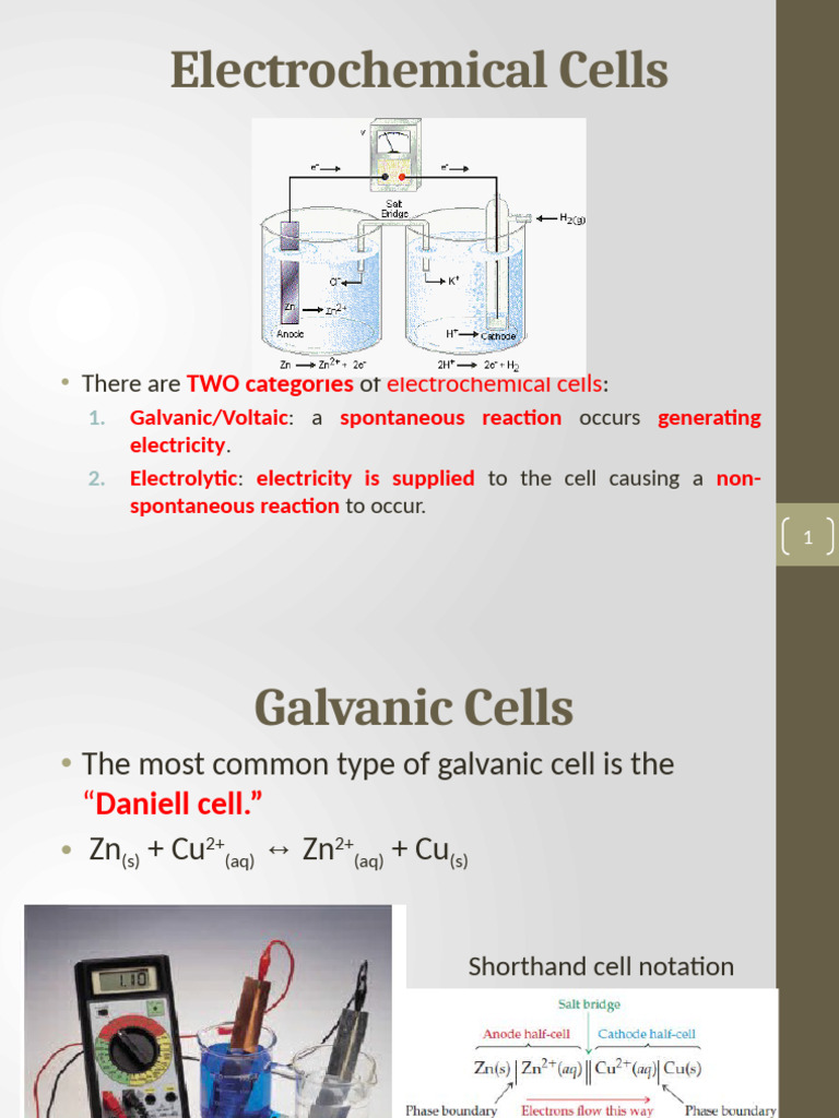 Lecture_23 - electrochemical cells | PDF