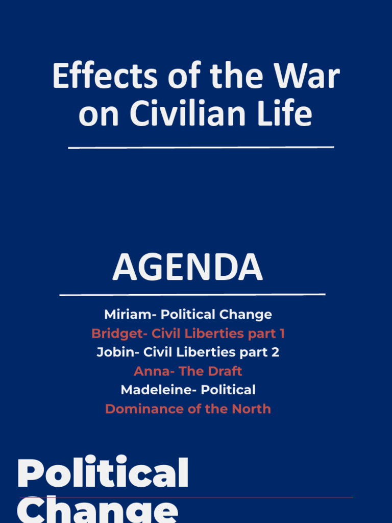 Effects of The War On Civilian Life | PDF | Abraham Lincoln | Union (American Civil War)