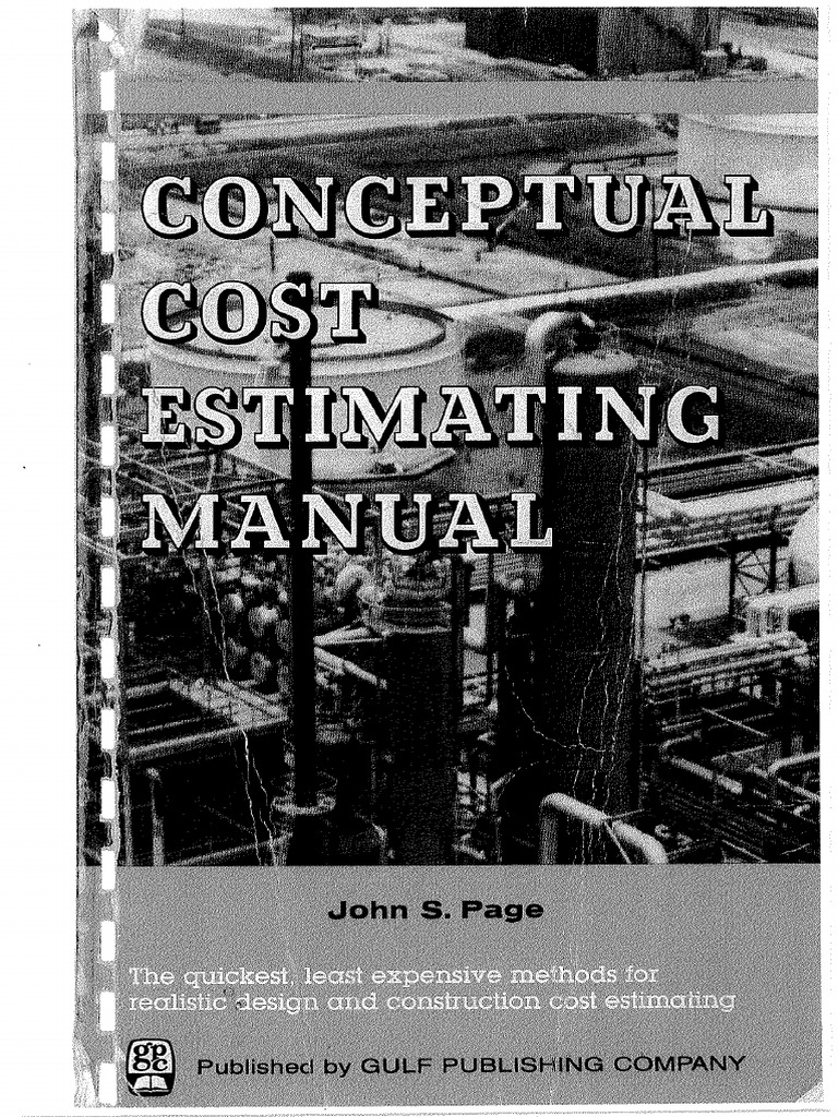 Conceptual Cost Estimate Manual For MH Estimasi | PDF