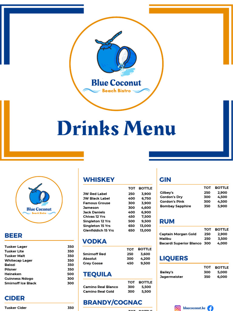Comprehensive Drinks Menu | PDF | Wine | Drink
