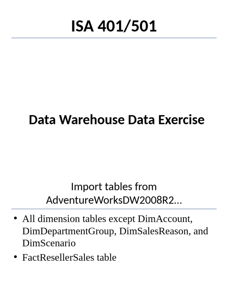 M2c-Modeling DW Data Using Power BI | PDF