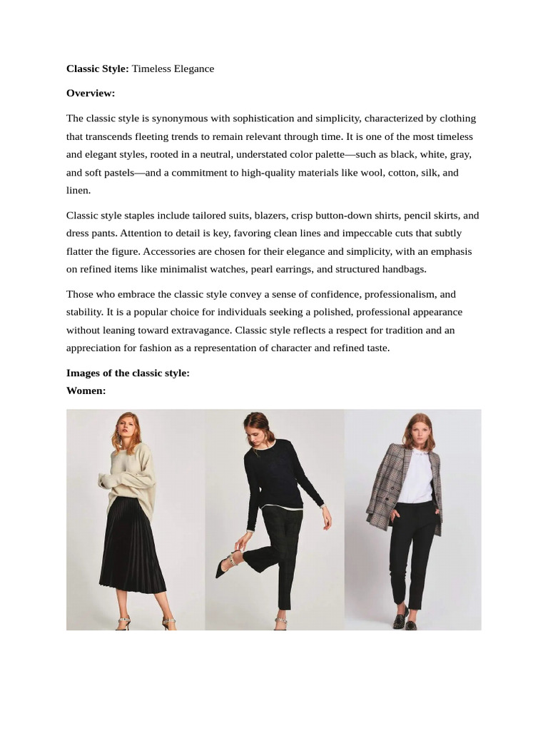 Classic Style | PDF