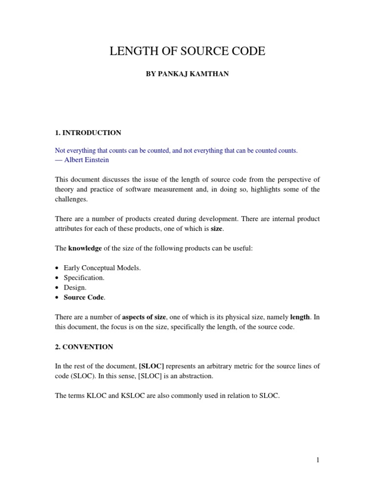 6.source Code Length | PDF | Compiler | Source Code