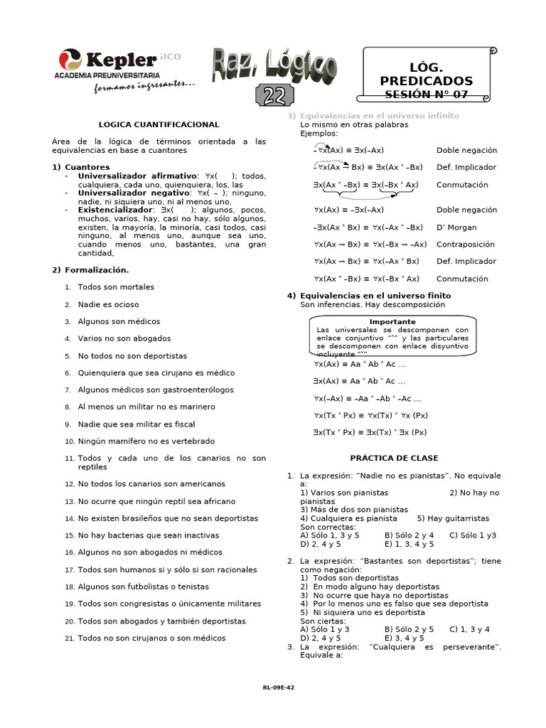 07 Raz Log Intermedio D - Lawrence | PDF | Lógica | Proposición