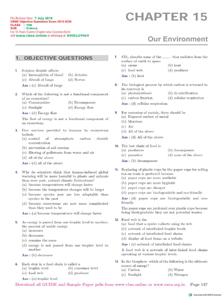 Chapter 15 Our Environment | PDF