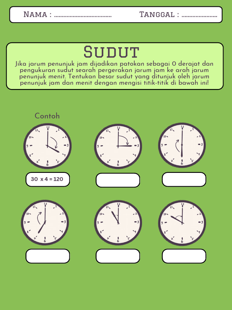 Soal Sudut Dalam Jam | PDF