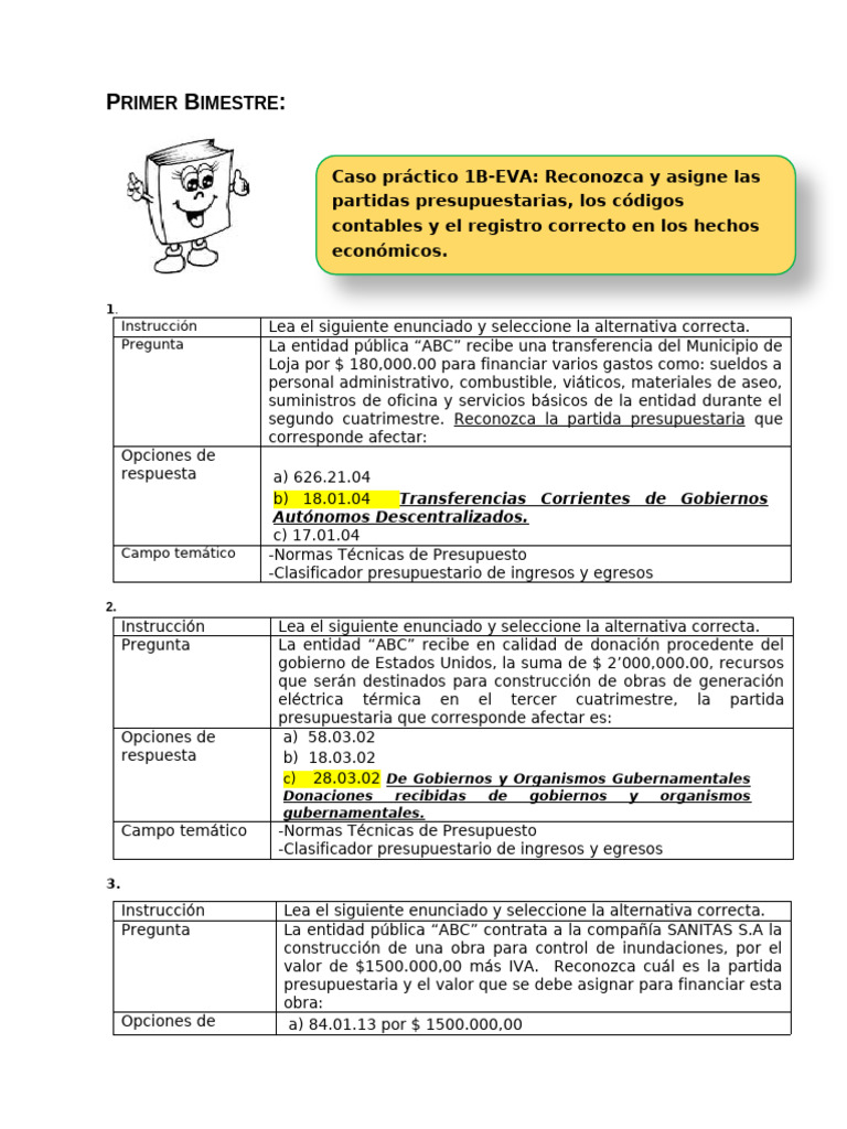 Caso Practico Resuelto | PDF | Contabilidad | Presupuesto