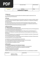 Measuringinstruments Calibration Plan | PDF | Calibration | Metrology