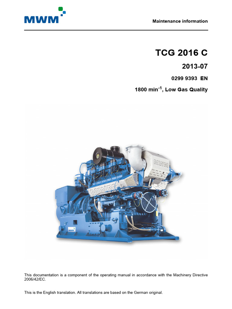 04.01.01 TCG 2016 V16 C, Maintenance Schedule, Low Gas Quality 0299 ...
