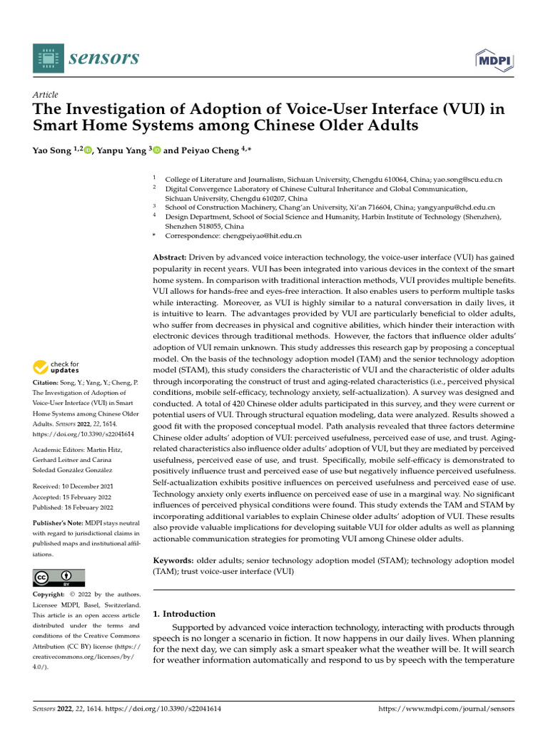 The Investigation of Adoption of Voice-User Interface (VUI) in Smart ...