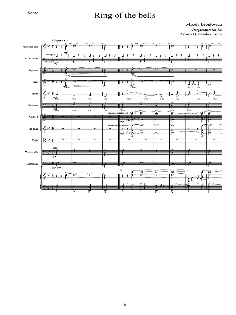 Ring-of-the-Bells-Score - Score | PDF | Alphabet latin