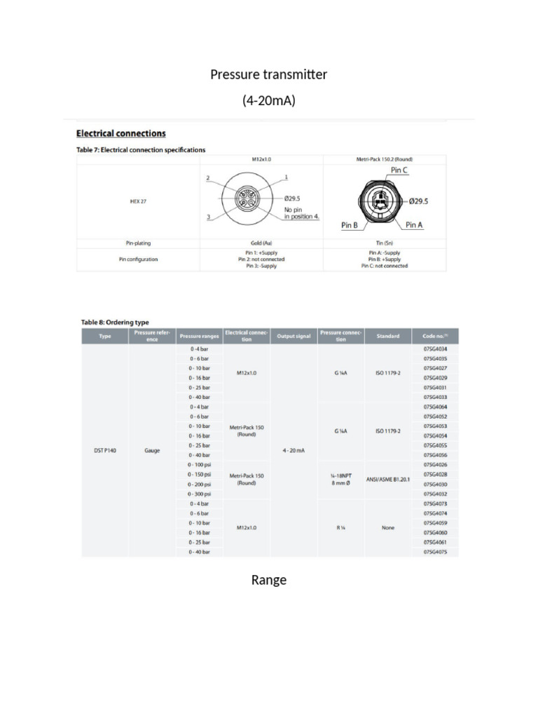 Pressure Transmitter | PDF