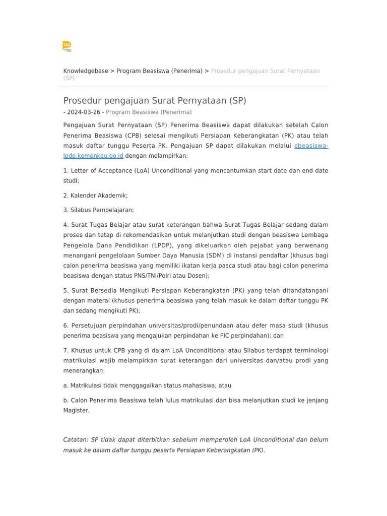 Prosedur-pengajuan-Surat-Pernyataan-SP- | PDF