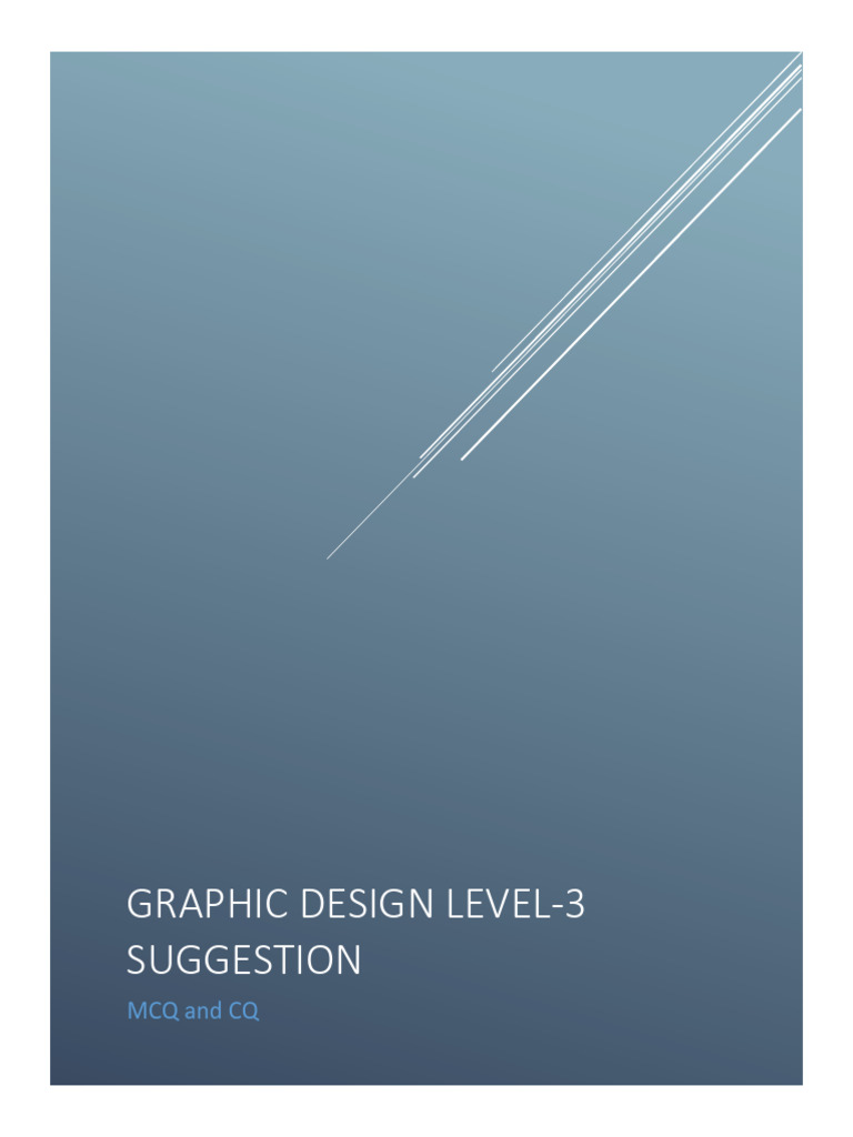 Graphic Design Level 3 Exam Guide | PDF | Adobe Photoshop | Graphic Design