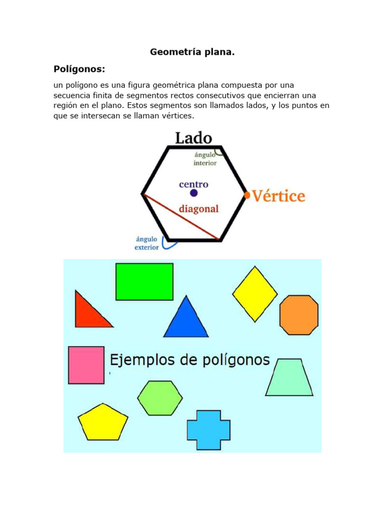 Geometría Plana Polígonos | PDF