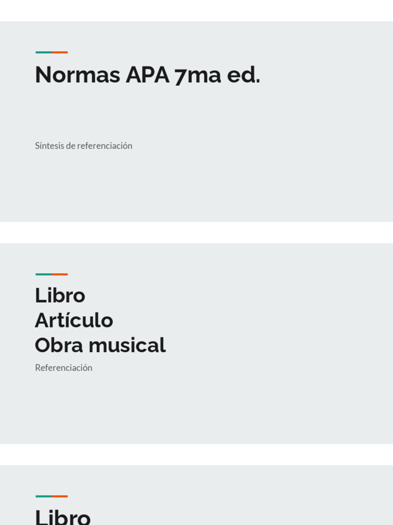 Guía de Referencias APA 7ma Ed. | PDF
