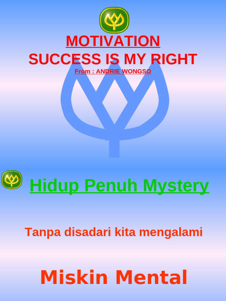 Andrie Wongso - Motivation Training | PDF