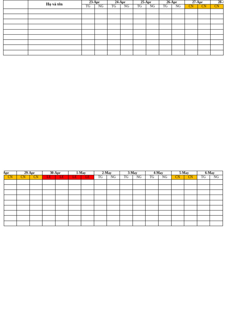 m Bảng công BC T06.2024 tnđ | PDF