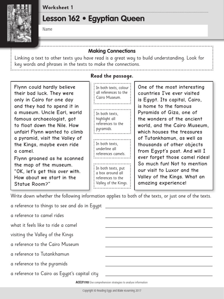 Year 5 Reading Comphrenshion Practice 17 | PDF | Hatshepsut | Egypt