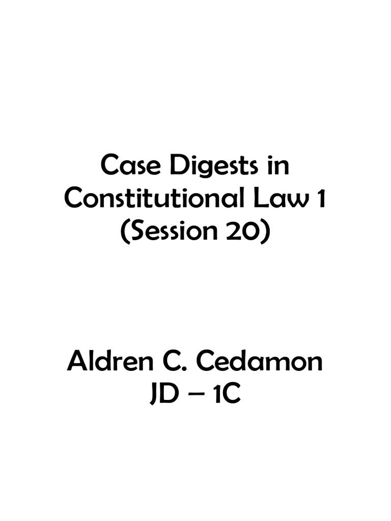 Citizens Adaza vs. Aquino: Case Summary | PDF | Supreme Court Of The ...