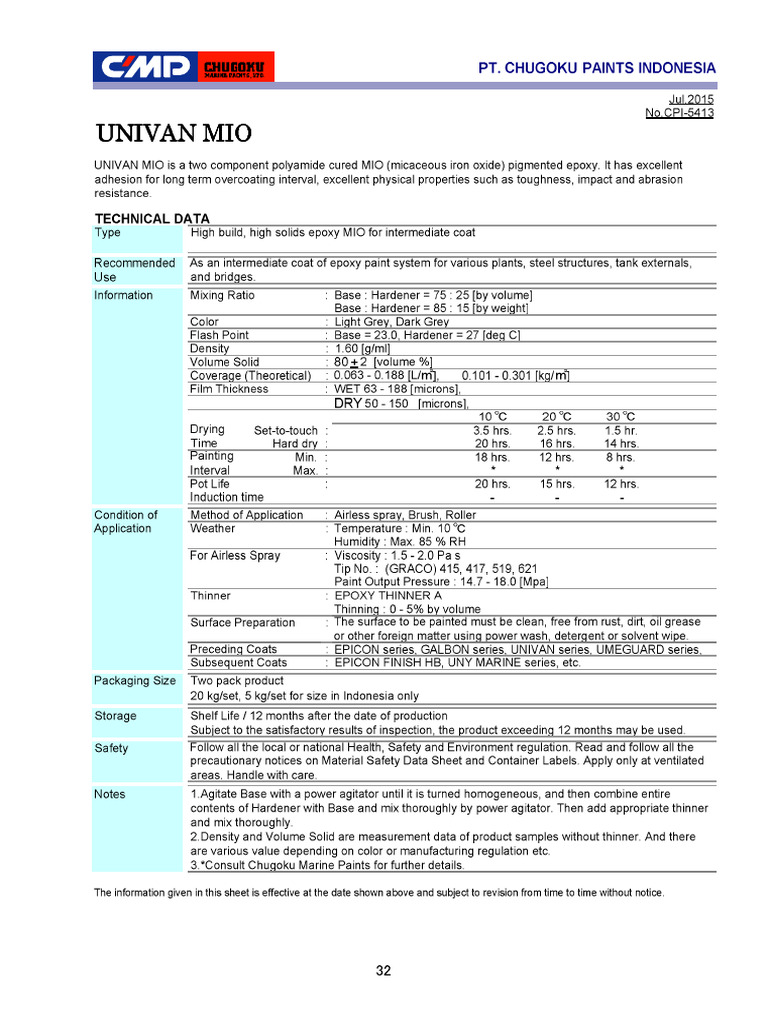 05 - TDS UNIVAN MIO (Intermediate) | PDF