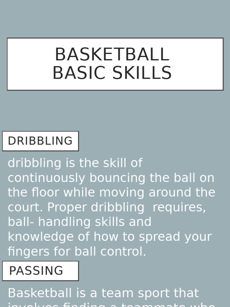Basketball Basic Skills 1 1 | PDF