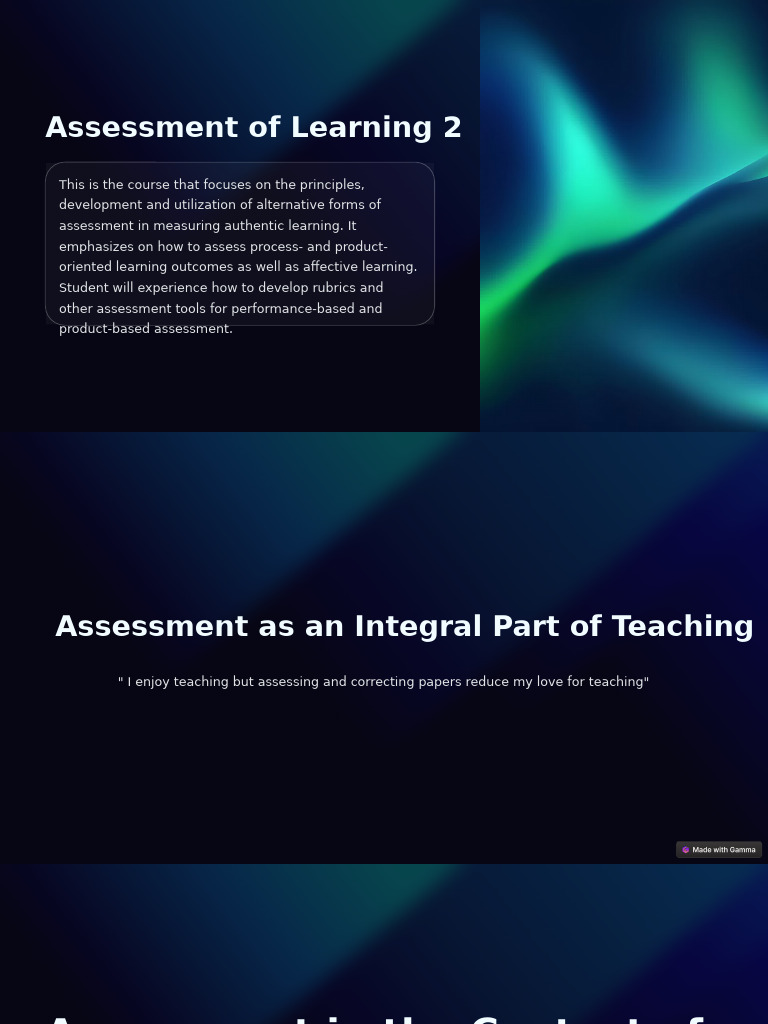Assessment of Learning 2 1 | PDF | Educational Assessment | Education ...