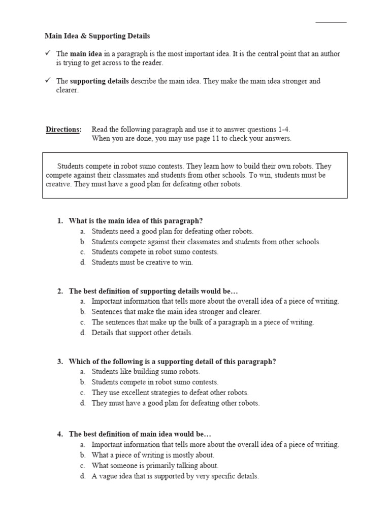 Main Idea Module Prototype Final8 | PDF