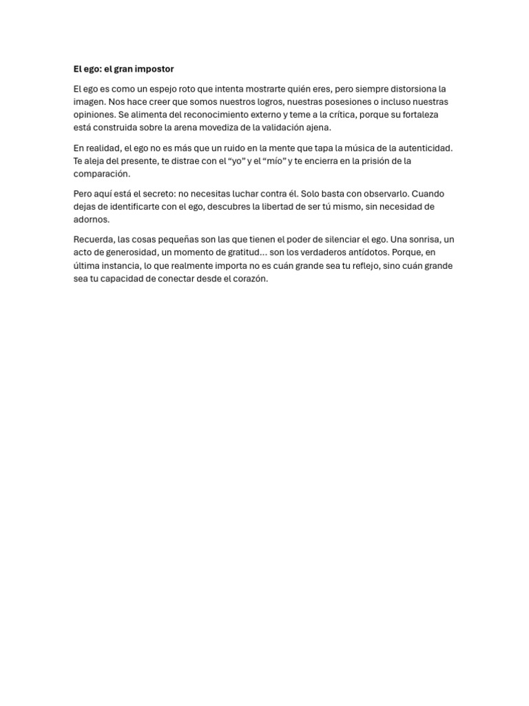 El Ego | PDF