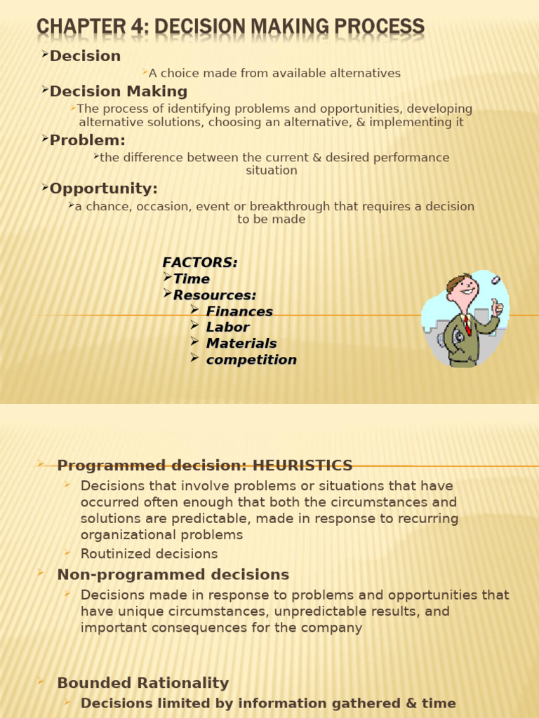 Chapter 4 Decision Making Process | PDF | Decision Making | Psychological Concepts