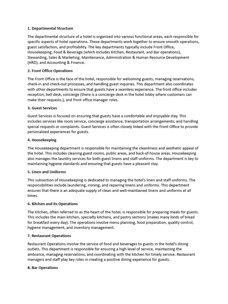 HM Unit No 2 | PDF | Restaurants | Business