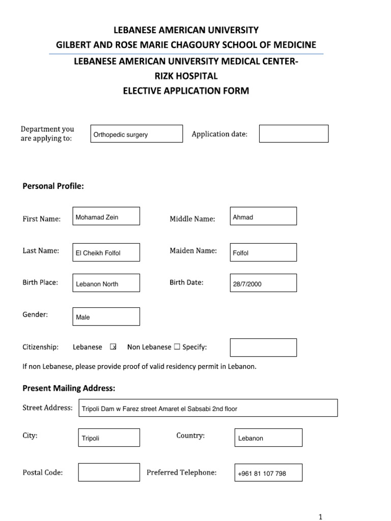 GME-electives-application-form | PDF | Medical Education | Medicine