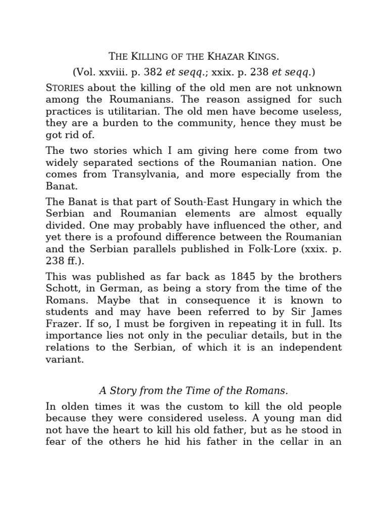 Gaster, Moses (1919) - The Killing of The Khazar Kings | PDF